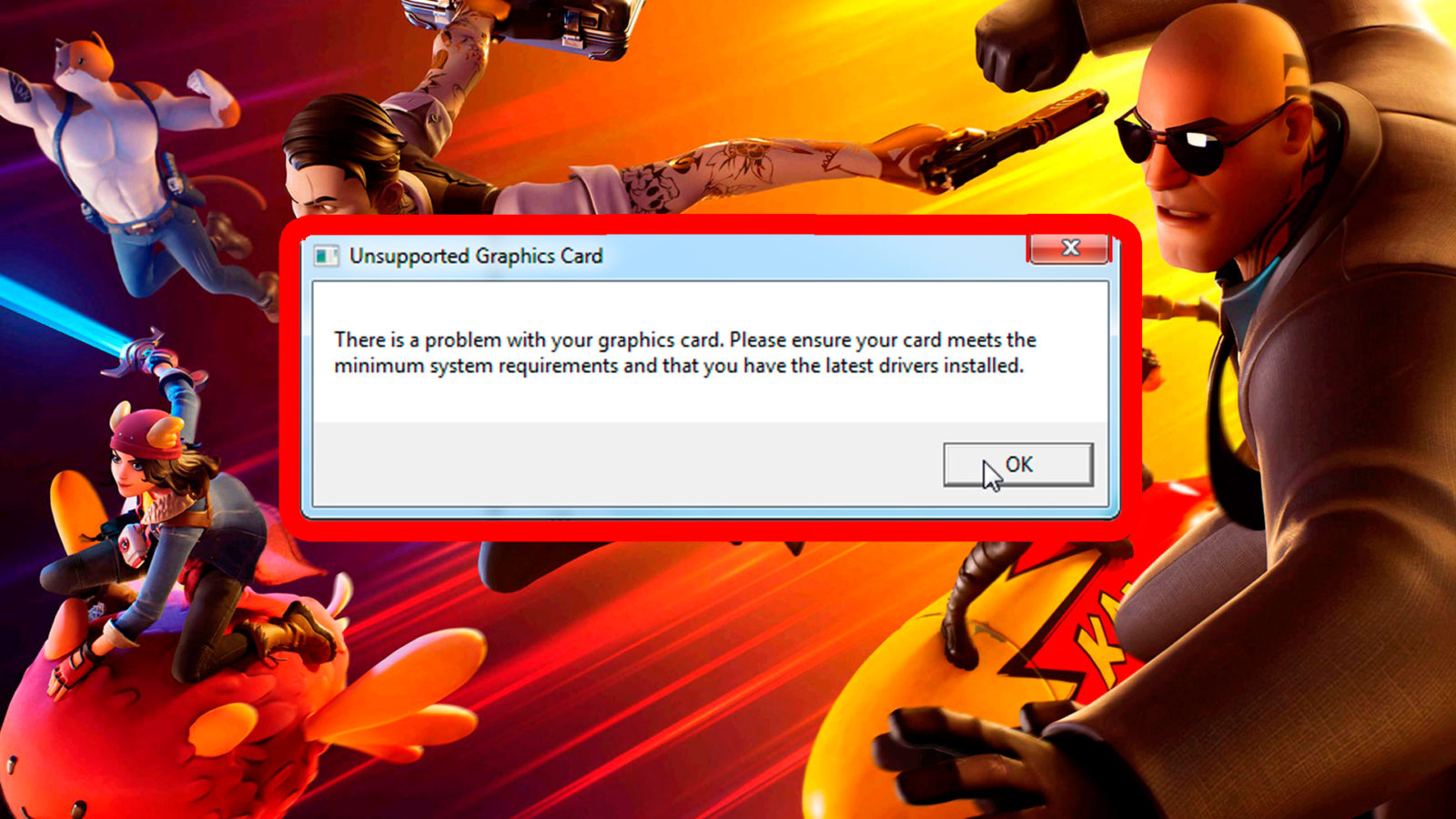 FORTNITE - Unsupported Graphics Card | Problem z instalacją gry